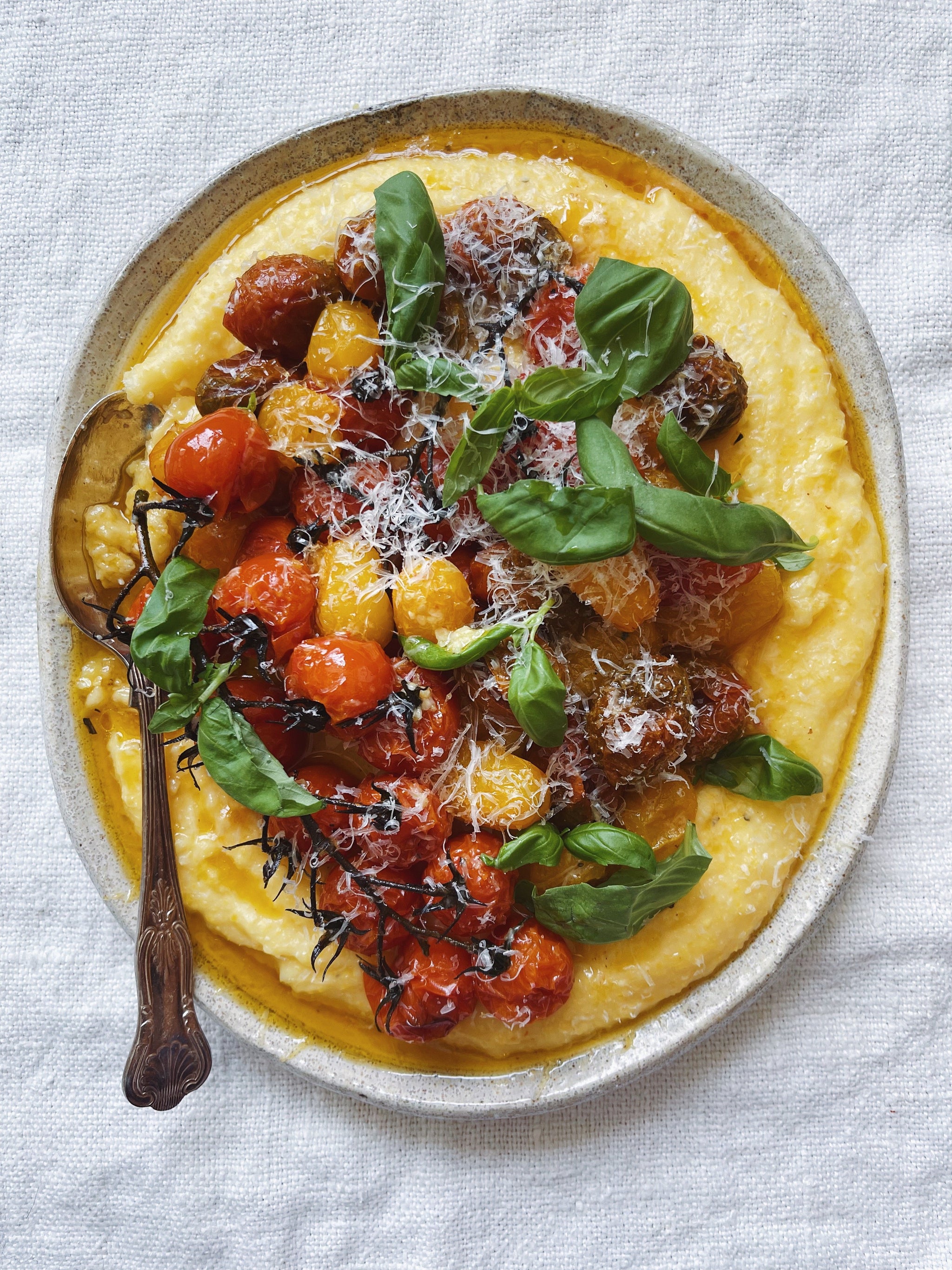 Polenta Recipe with Cherry Tomatoes | Brightland